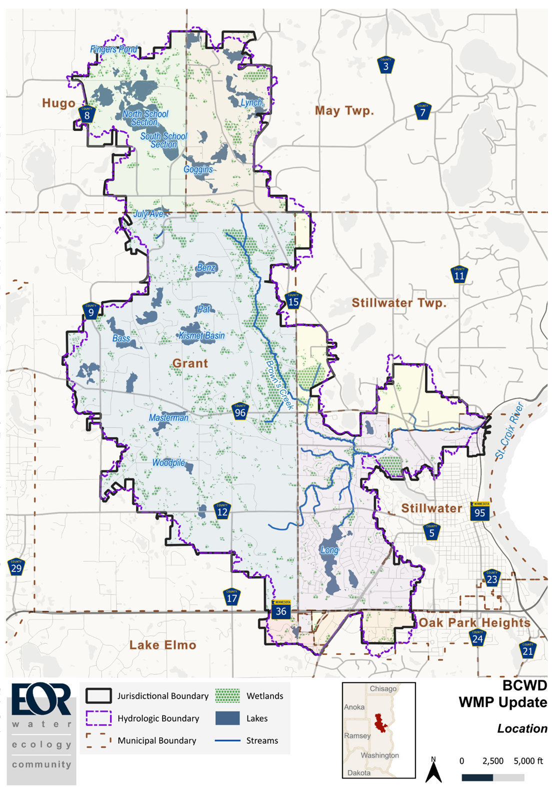 Location - Brown's Creek Watershed District